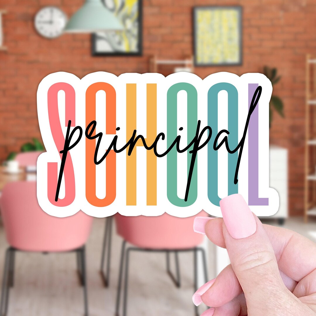 School Principal Sticker Gift, School Principal Laptop Sticker Water ...