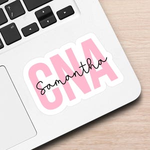 Personalized CNA Sticker Gift, Custom Certified Nursing Assistant ...