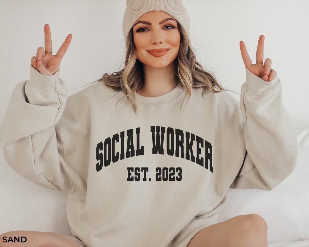 Custom Social Worker Est 2023 Sweatshirt Gift, Social Worker Crewneck ...