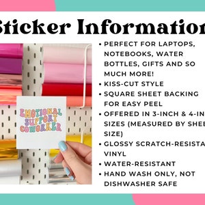 Emotional Support Coworker Sticker Funny Sticker Gift for - Etsy