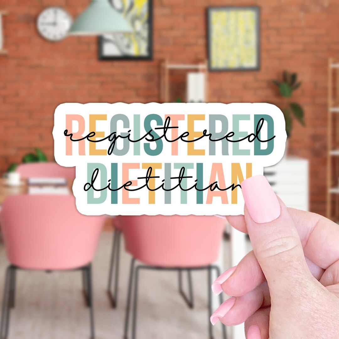 Registered Dietitian Sticker Gift, Dietitian Laptop or Water Bottle ...