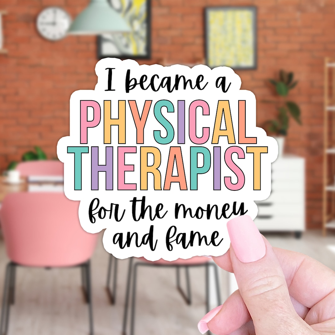 Physical Therapist Sticker Gift, Funny PT Physical Therapist Laptop ...