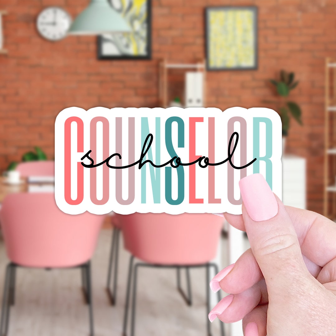 School Counselor Sticker Gift School Counselor Laptop Water - Etsy
