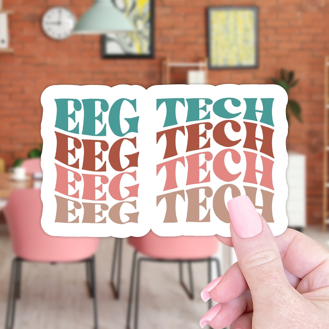 EEG Technician Sticker Gift EEG Tech Laptop Sticker Gifteeg - Etsy