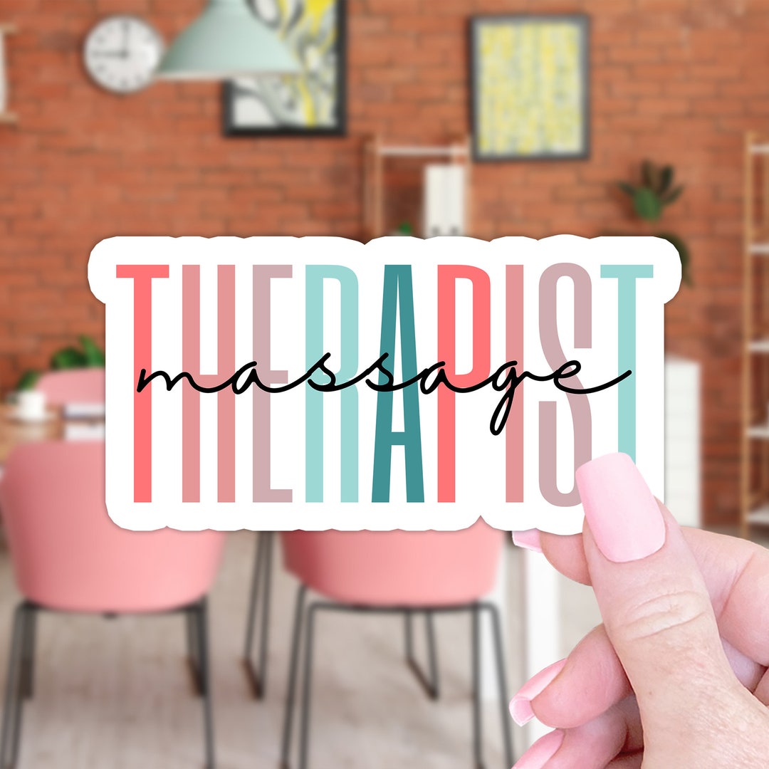 Massage Therapist Sticker Decal Gift, Massage Therapy Laptop Water ...