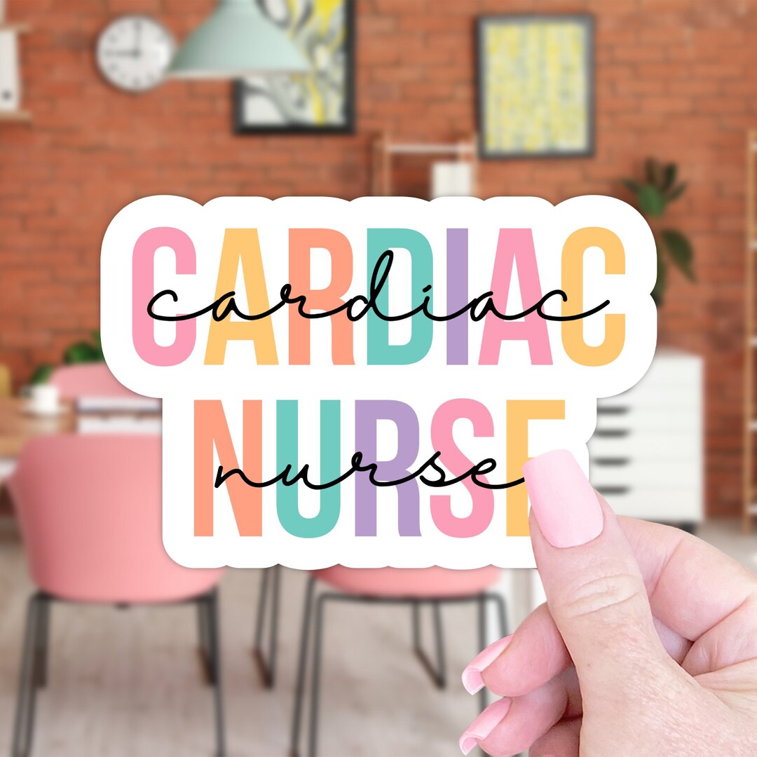 Cardiac Nurse Sticker Gift, Cardiac Nurse Laptop Sticker Water Bottle ...