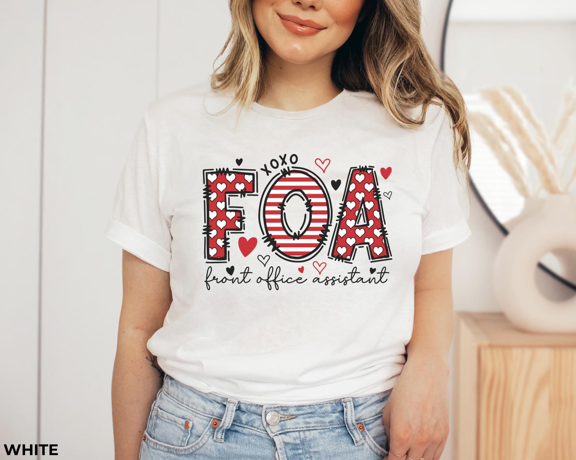 FOA Valentine's Day Shirt Gift, Front Office Assistant Valentine T ...