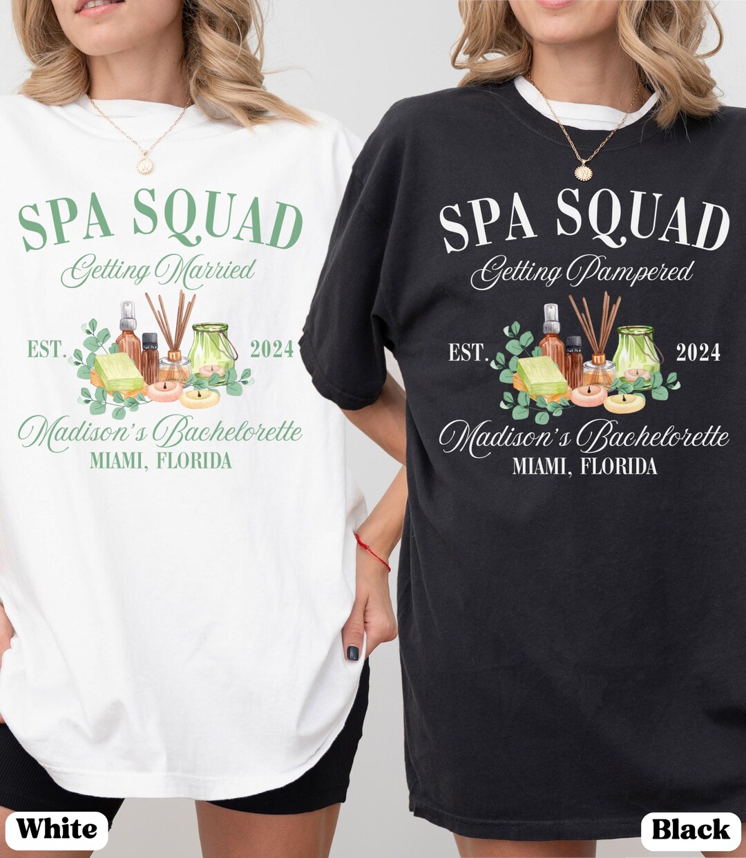 CUSTOM Spa Bachelorette Shirt, Personalized Spa Bachelorette Bridesmaid ...