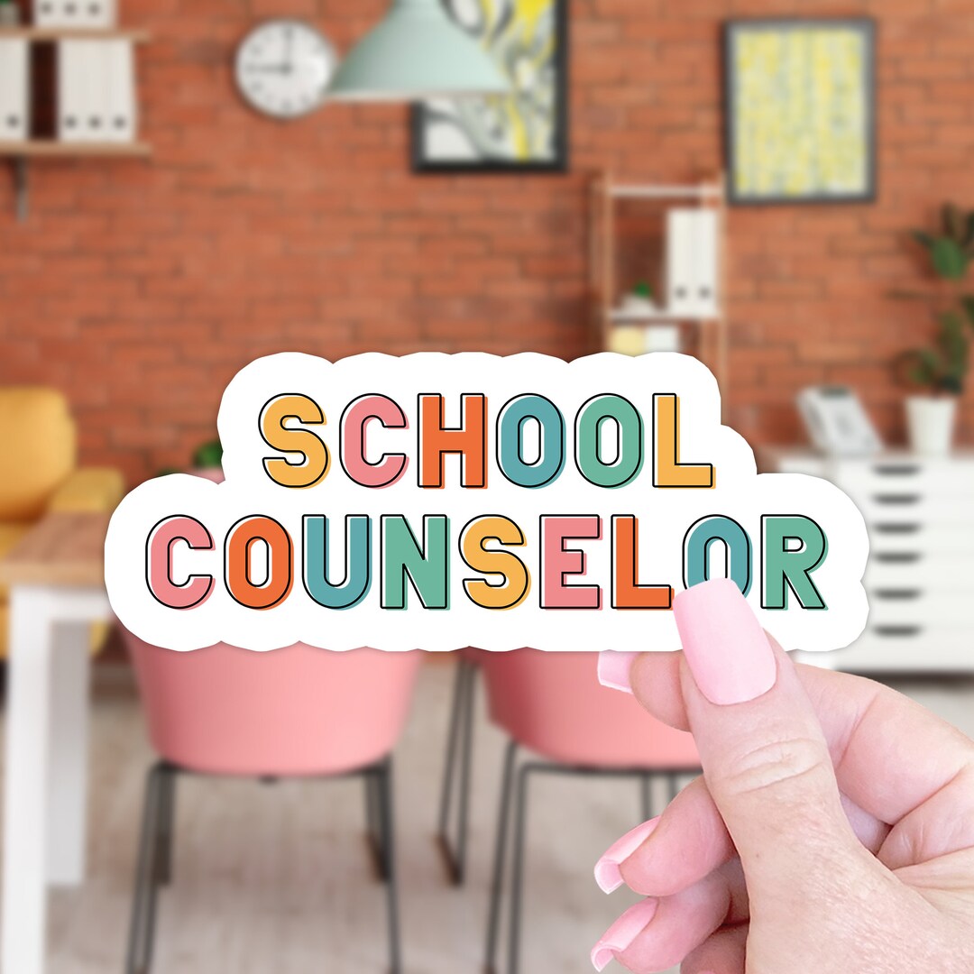 School Counselor Sticker Gift, School Counselor Laptop Water Bottle ...