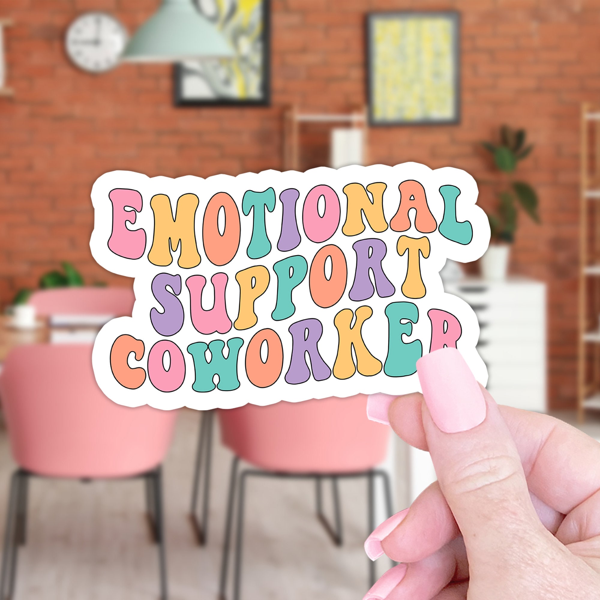 Emotional Support Coworker Sticker Funny Sticker Gift for - Etsy