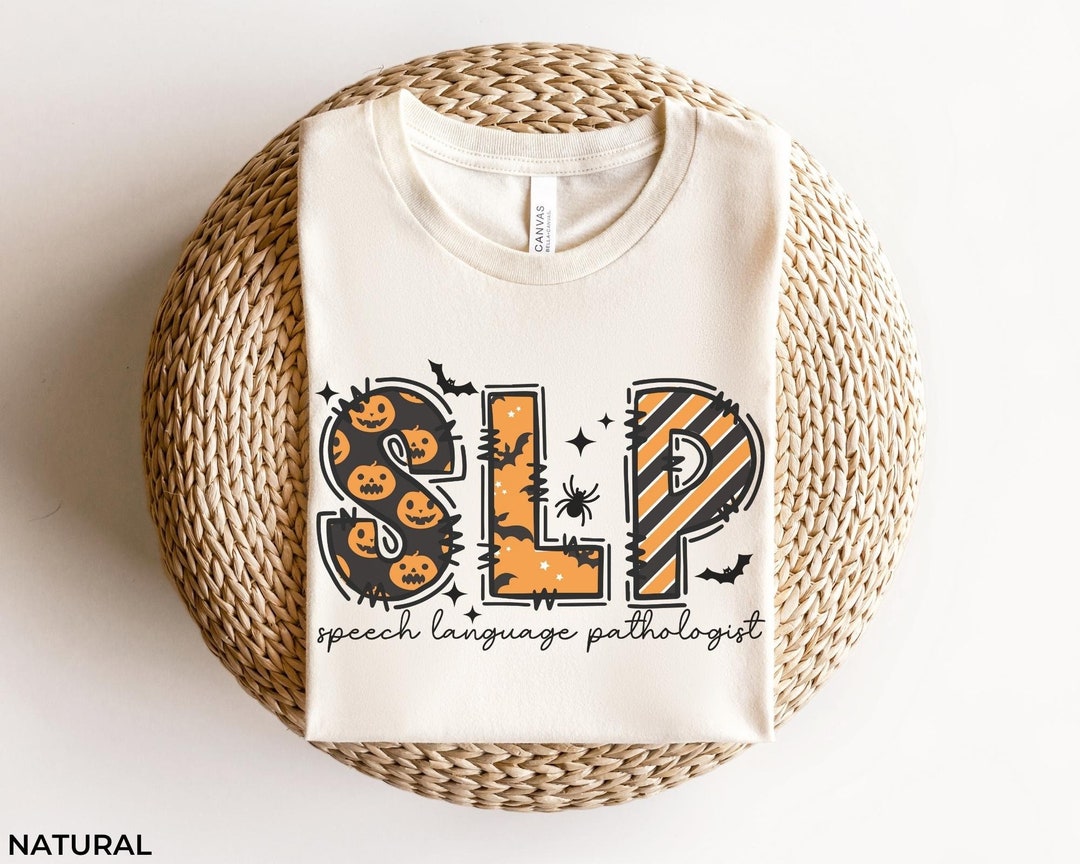 SLP Halloween Shirt Gift, Speech Language Pathologist Halloween Tshirt ...