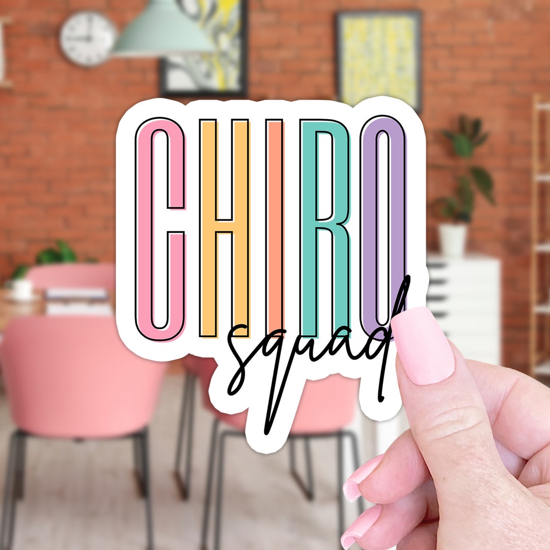 Chiro Squad Sticker Gift, Chiropractor Laptop Stickers, Chiropractic ...