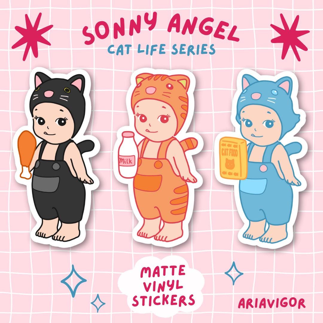 Sonny Angel Sticker Vinyl Matte Kewpie Sticker for Water Bottle Cute ...