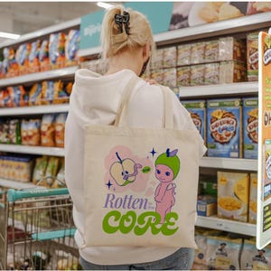 Sonny Angel Tote Bag Kewpie Cherub Rotten to the Core Tote Girly Pastel ...