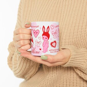 Sonny Angel Valentines Day Mug Pink Kewpie Cherub Ceramic Coffee Cup ...