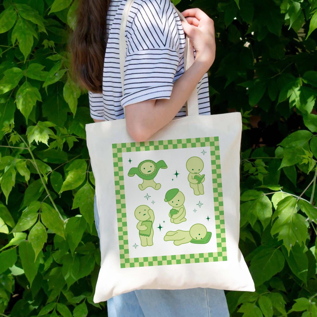 Smiski Tote Bag Sonny Angel Book Bag Homebody Smiski Cotton Canvas Tote ...