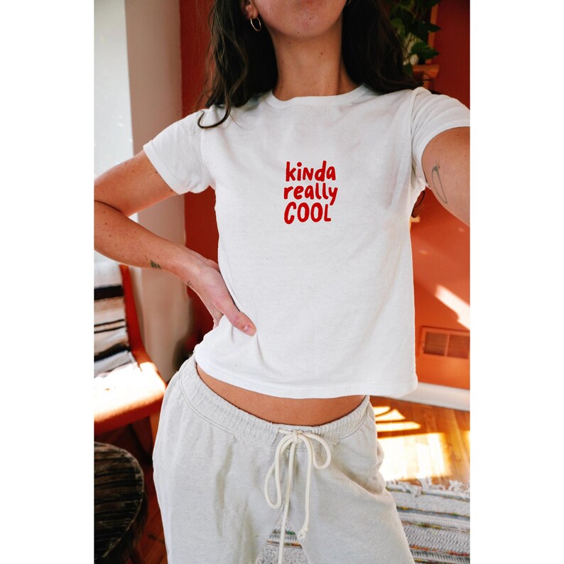 Trendy Baby Tee Y2K 90s Vintage Graphic Tee Kinda Really Cool Funny ...