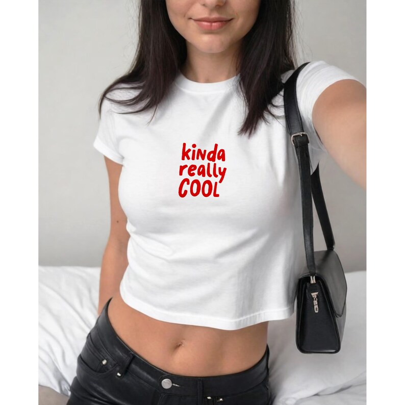 Trendy Baby Tee Y2K 90s Vintage Graphic Tee Kinda Really Cool Funny ...
