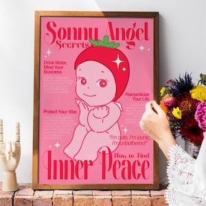 Sonny Angel Printable Art Cute Pink Vogue Style Wall Art Girly Self ...