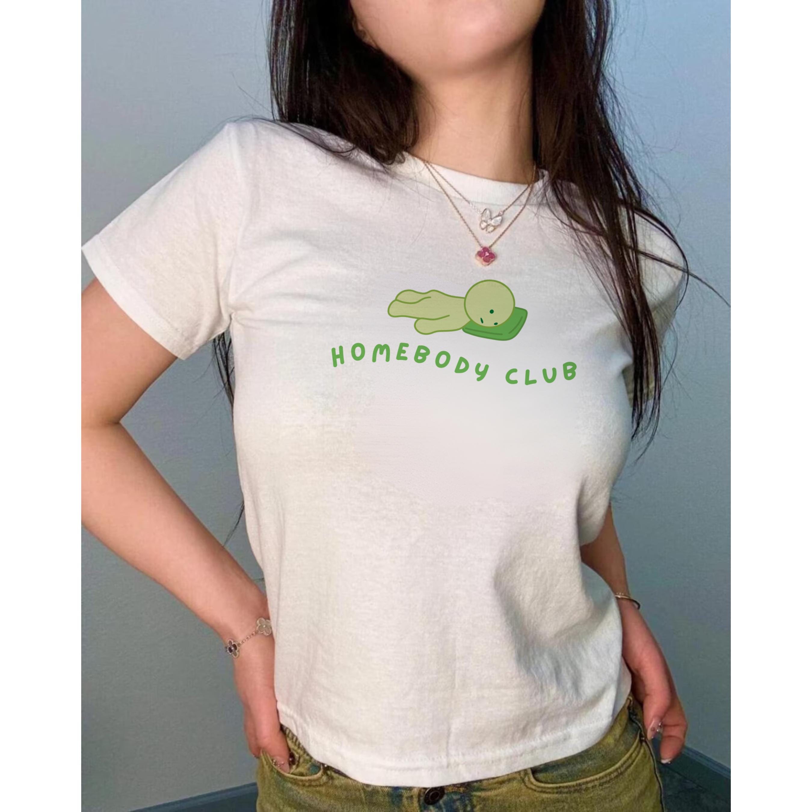 Smiski Baby Tee Y2K 90s Smiski Shirt Homebody Club Graphic Tee Smiski ...