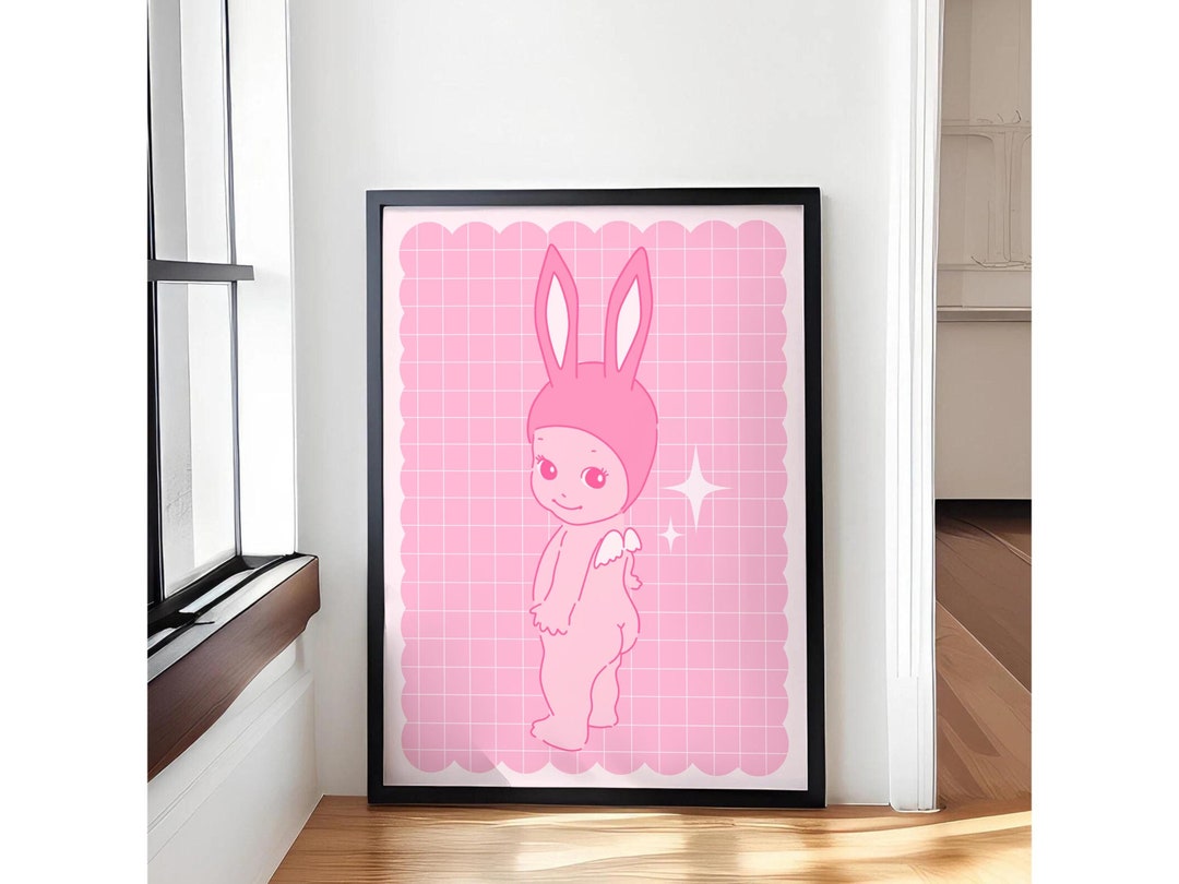 Sonny Angel Printable Art Cute Pink Bunny Sonny Wall Art Girly Kewpie ...