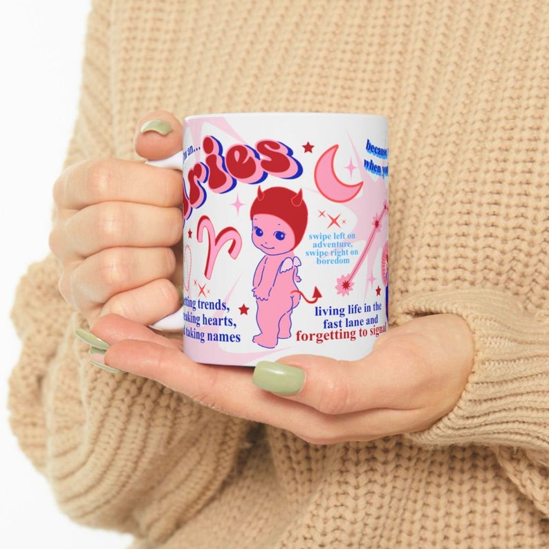 Funny Aries Zodiac Mug Sonny Angel Aries Gift Astrology Lover Ceramic ...