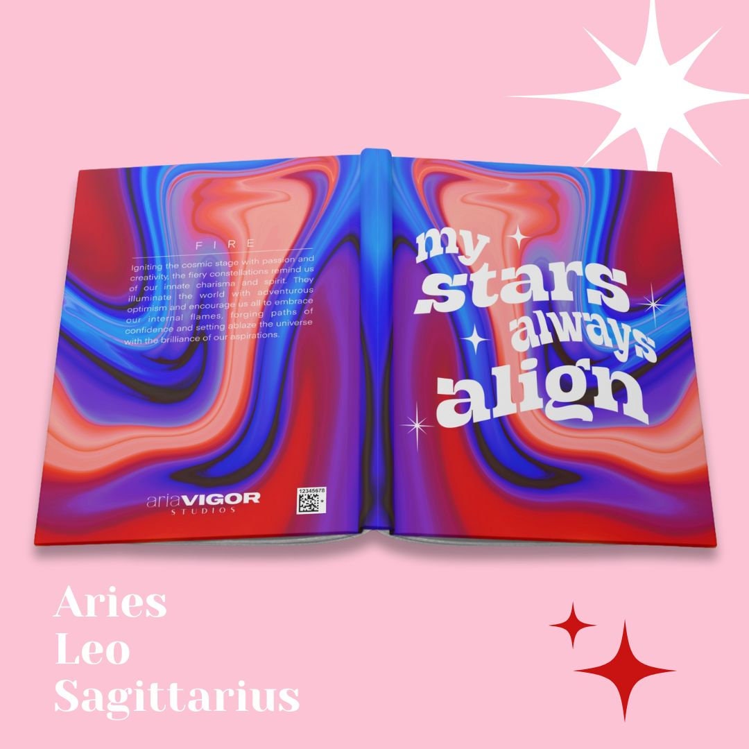 Zodiac Journal, Astrology Notebook, Groovy Astrology Diary, Aries Gift ...