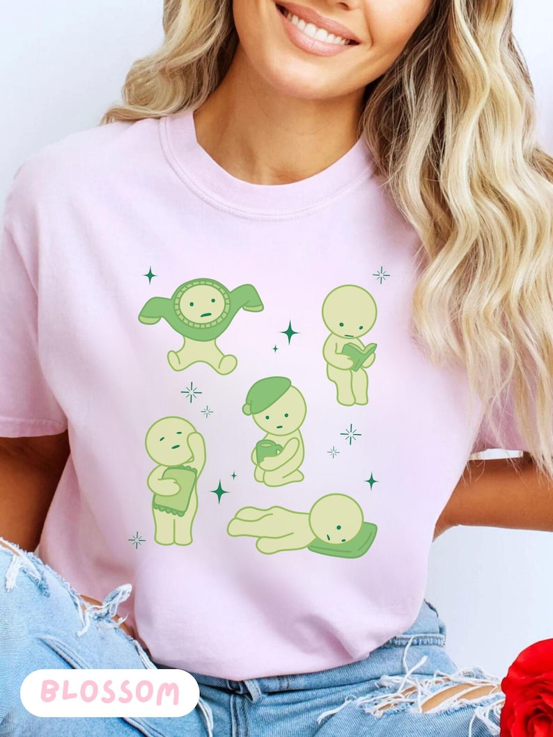 Cute Smiski Shirt Y2K 90s Homebody Club Graphic Tee Smiski Comfort ...