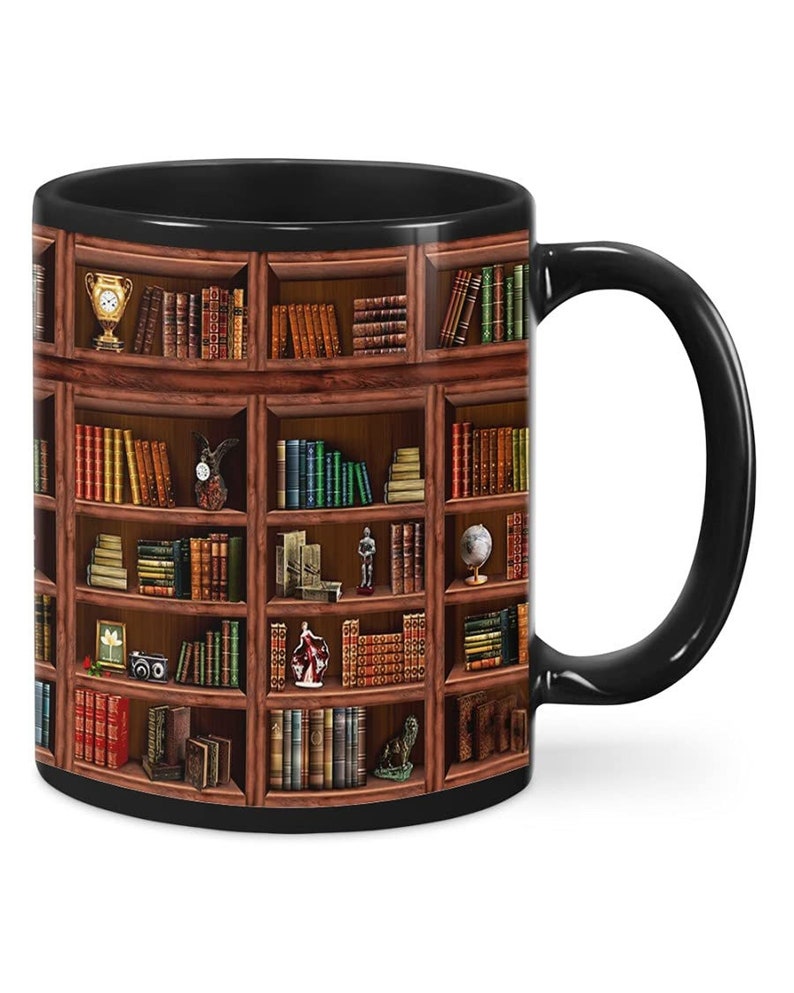 Library Cats Coffee Mug Library Mug Cat Lover Mug Bookshelf - Etsy
