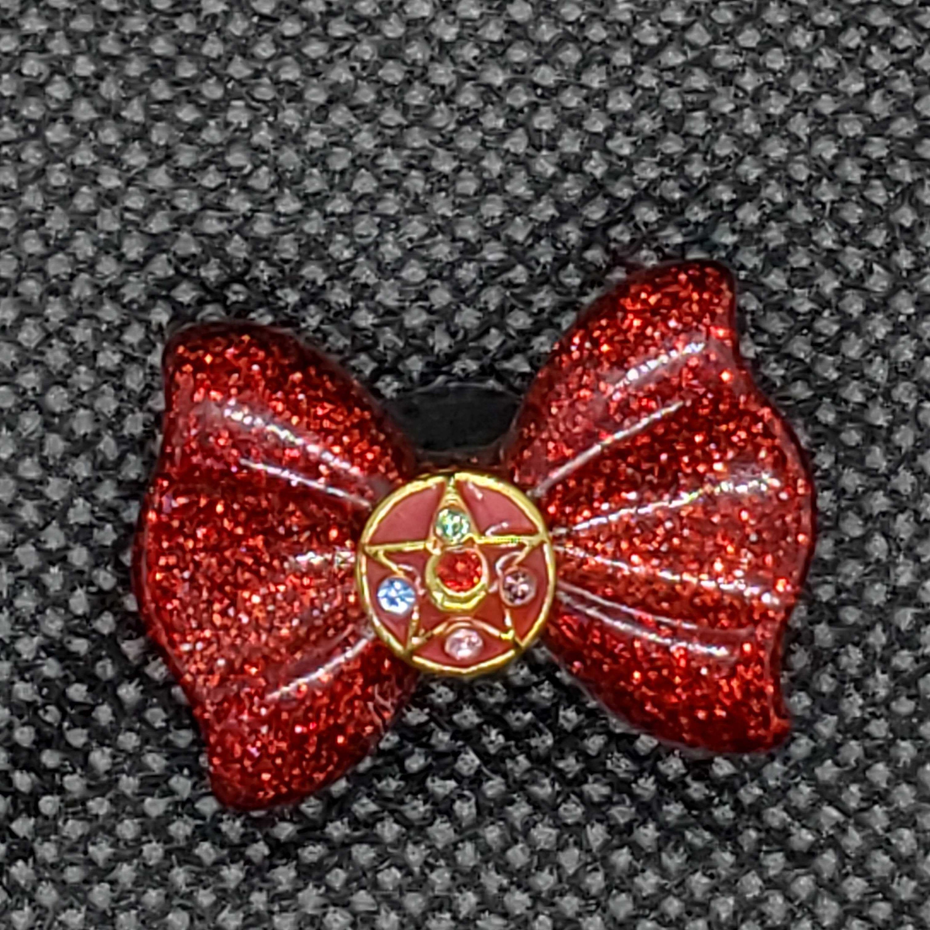 Custom Sailor Moon Glitter Bow Crocs Jibbitz Charm Custom, Handmade ...