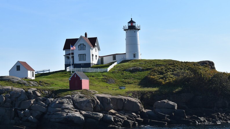 Nubble Lighthouse Zoom Background Work Office ...