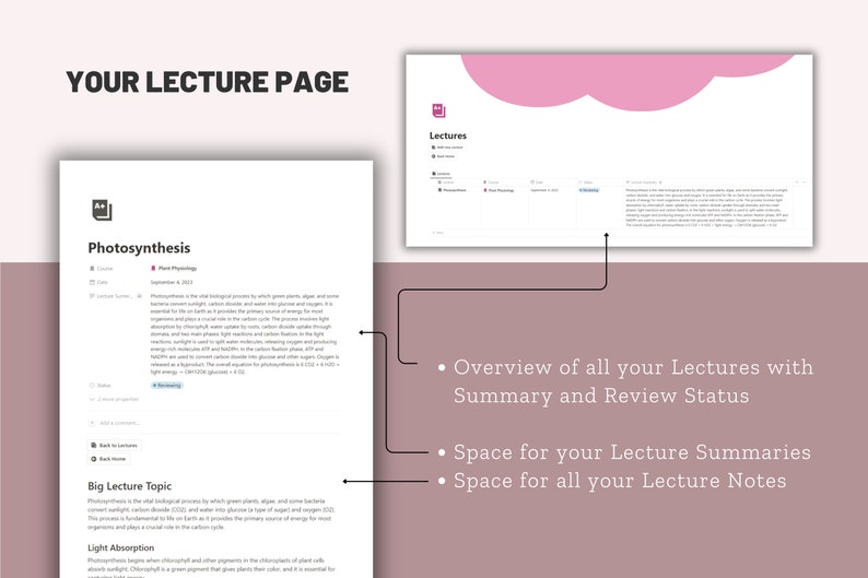 Notion Student Planner Academic Dashboard University Life Course ...