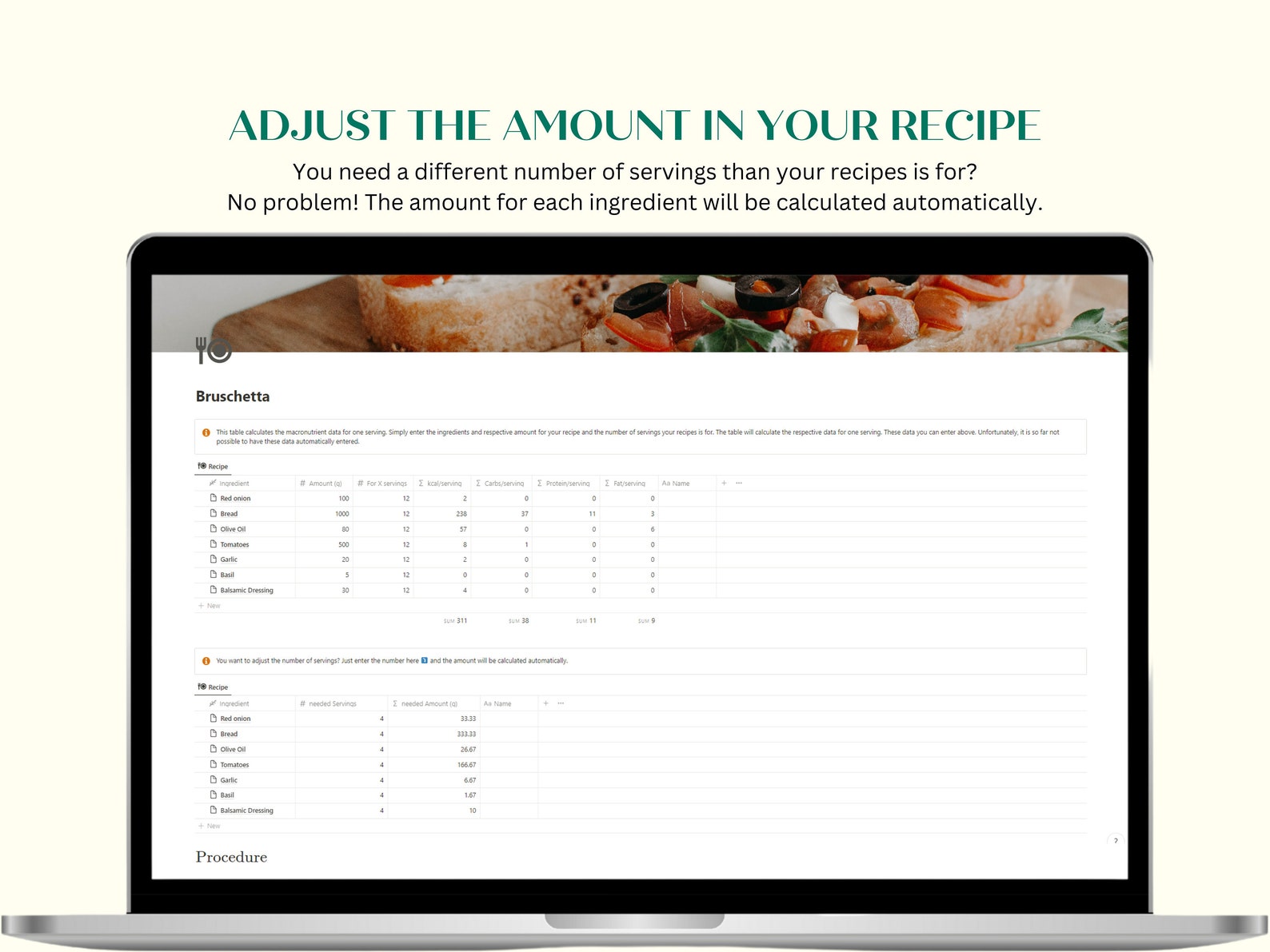 Notion Food Diary | Meal Planner | Recipe Book | Macronutrient ...