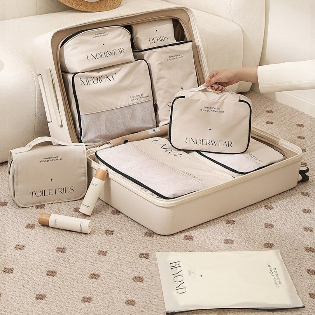 Luggage Packing Organizer Set: Travel Storage Bags, Suitcase Organizers ...