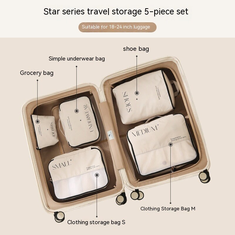 Travel Storage Bag Luggage Packing Set, Suitcase Organizers, Travel Kit ...