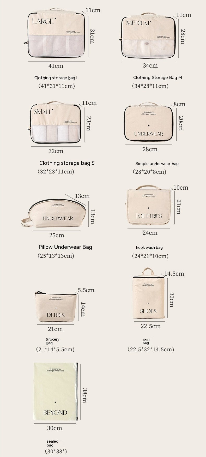 Luggage Packing Organizer Set: Travel Storage Bags, Suitcase Organizers ...