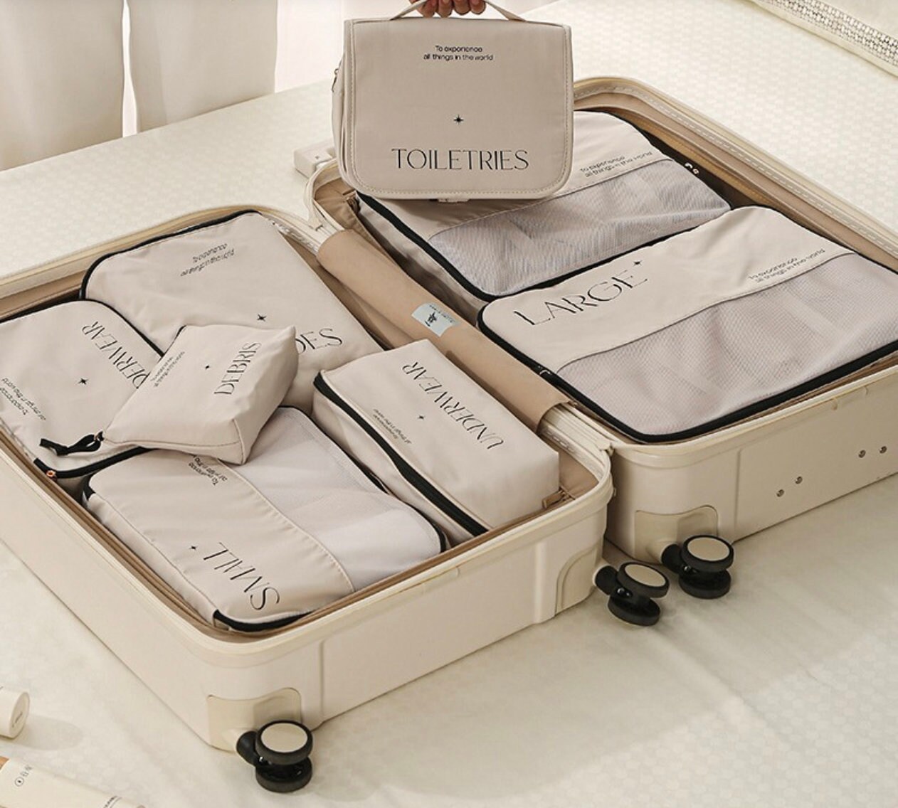 Luggage Packing Organizer Set: Travel Storage Bags, Suitcase Organizers ...