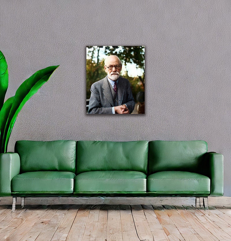 Sigmund Freud Digital Portrait - Colorized Portrait, Inspirational ...