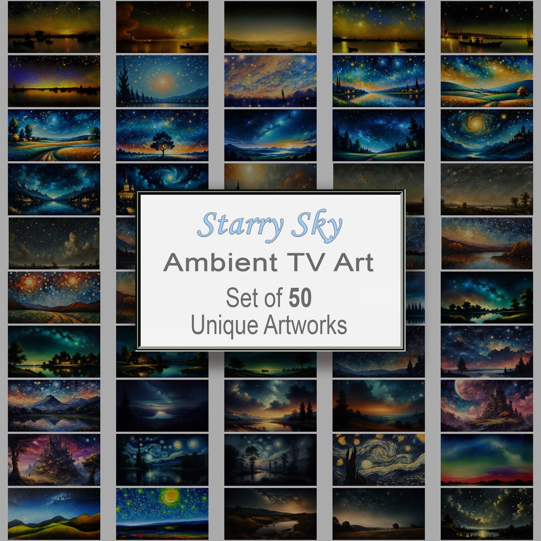 Ambient TV Art Set of 50 - Digital Frame Unique Screensaver Collection ...