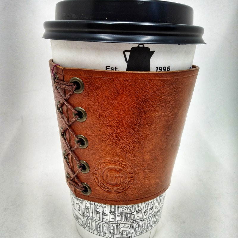 Leather Cup Sleeve - Etsy