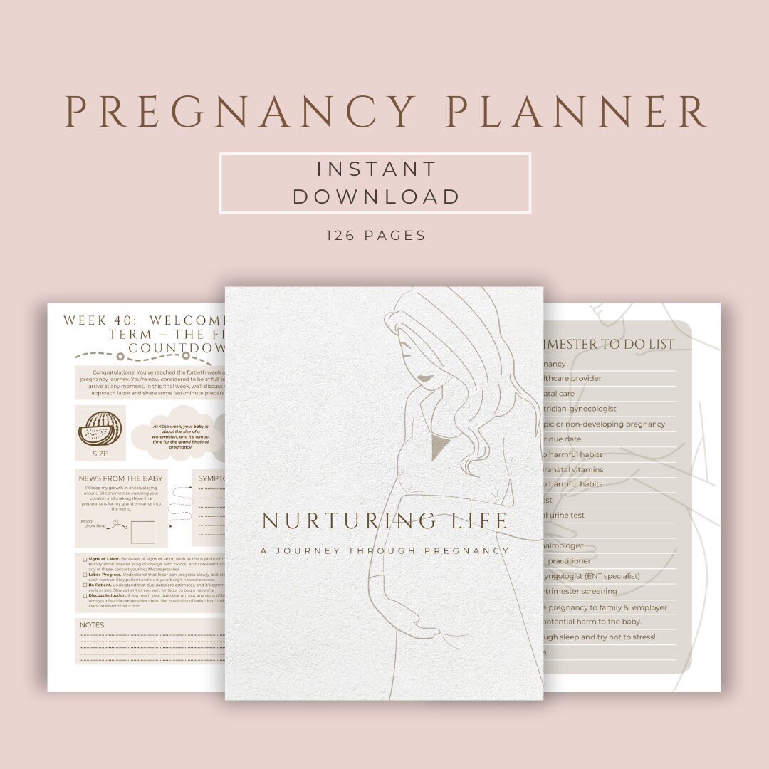 Nurturing Life - A Journey Through Pregnancy Digital Planner: Your ...