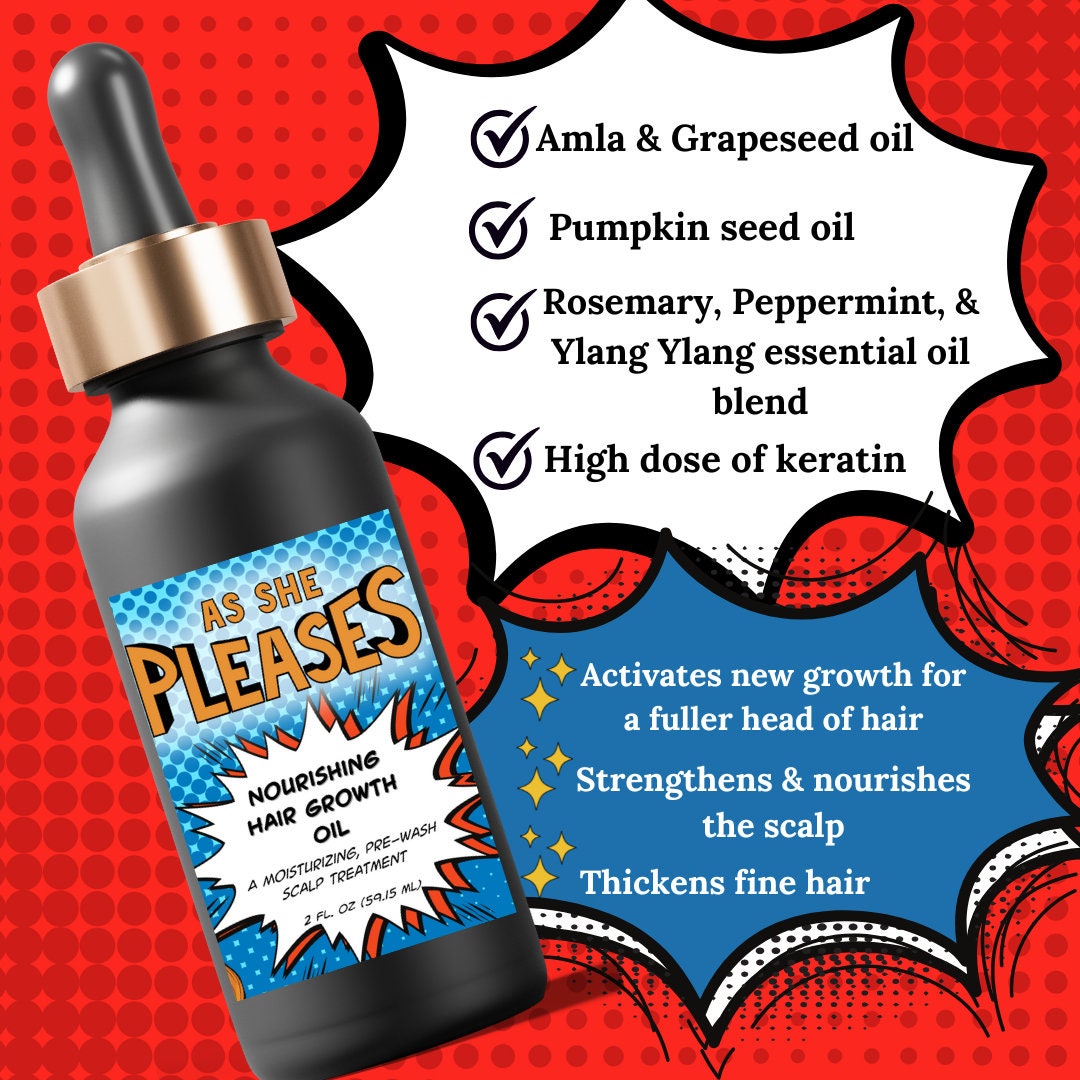 As She Pleases Extreme Hair Growth Oil/ Nourishing Scalp Oil/ Keratin ...