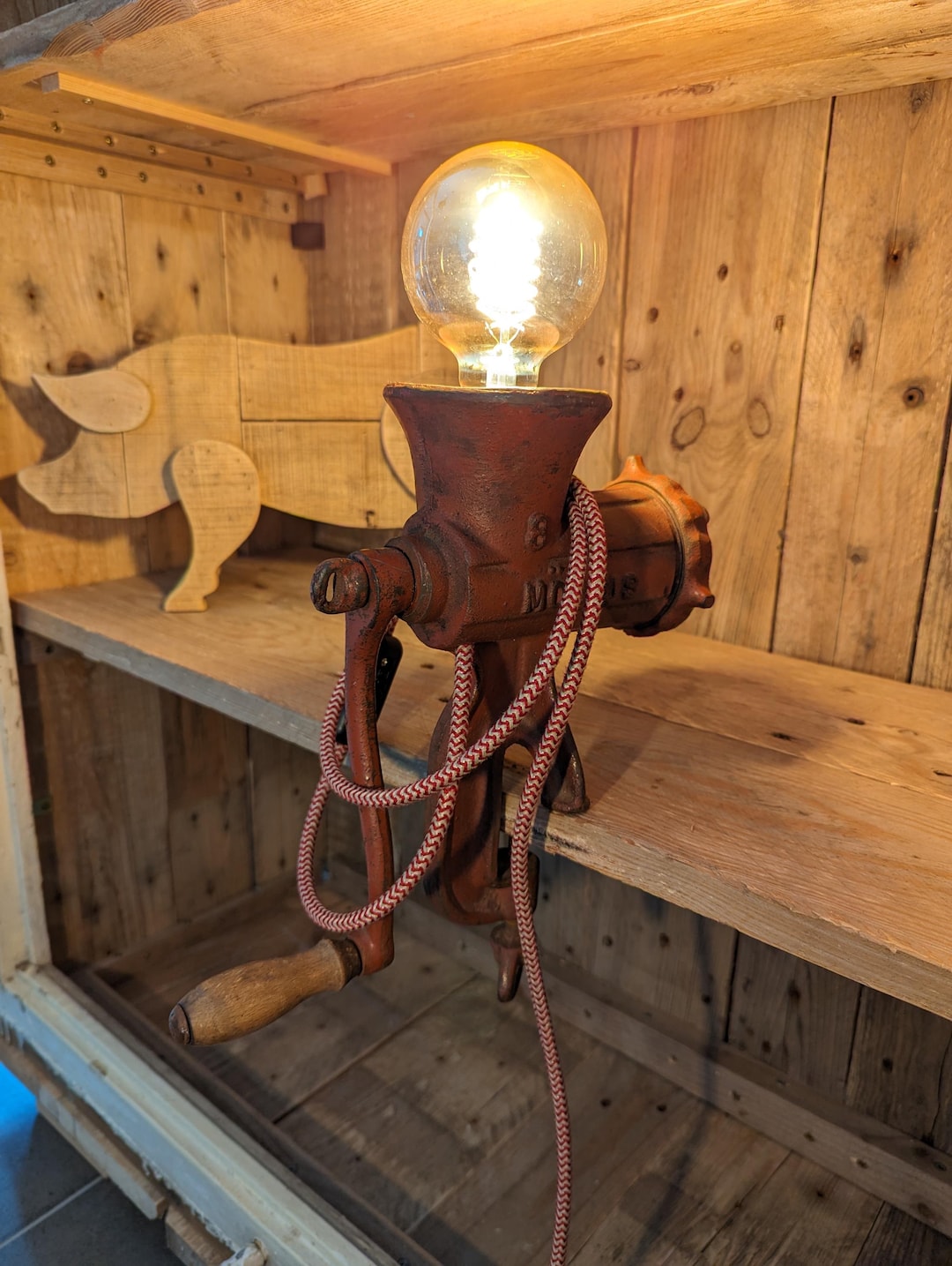 Lamp Meat Grinder Upcycling Industrial Table Lamp - Etsy