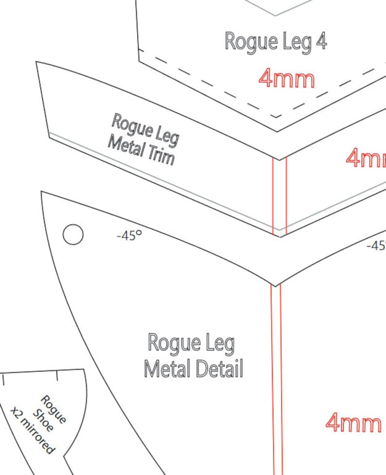 Leg and Knee Armor Patterns: Fantasy Medieval EVA Foam - Etsy