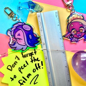 Splatoon 3 Shiver & Frye (2.5" Rainbow Acrylic Charm, Glitter Epoxy) - Etsy
