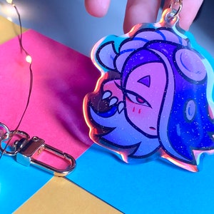 Splatoon 3 Shiver & Frye (2.5" Rainbow Acrylic Charm, Glitter Epoxy) - Etsy