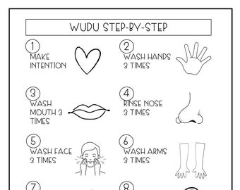 Steps of Wudu Activity Printable - Etsy