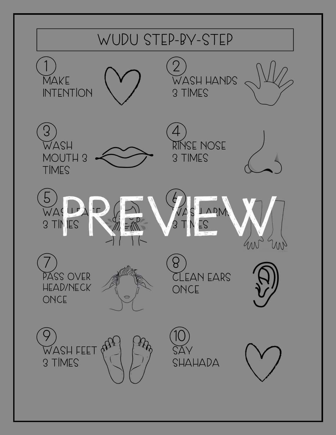 Wudu Printable - Etsy