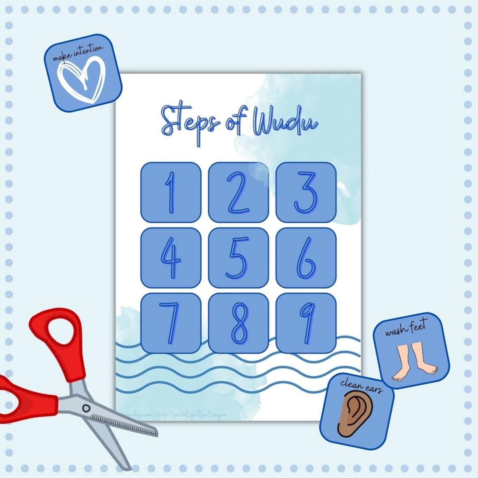 Steps of Wudu Activity Printable - Etsy