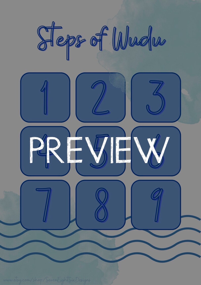 Steps of Wudu Activity Printable - Etsy